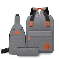 China Waterproof Nylon 3-in-1 Business Computer Backpack Set with USB Port 27x15x38cm for sale