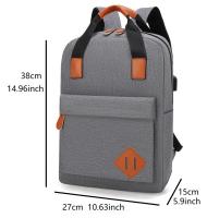 China Waterproof Nylon 3-in-1 Business Computer Backpack Set with USB Port 27x15x38cm for sale