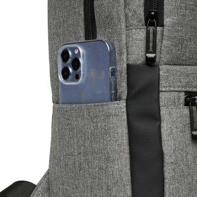 China Grey Nylon Waterproof Laptop Backpack met Lader 1,37 voet BSCI Te koop