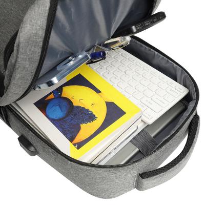 China Grey Nylon Waterproof Laptop Backpack met Lader 1,37 voet BSCI Te koop