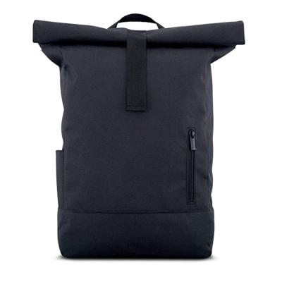 中国 15.6インチのリュックサックのRollTop RPETの黒ロール上のバックパックは拡張できる防水する 販売のため