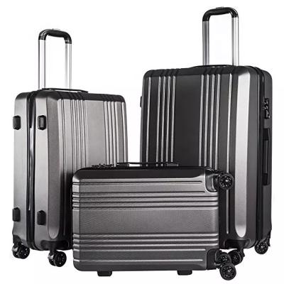 Cina ABS Waterproof Travel Luggage Hardside Trolley Suitcase Double Zipper TSA Lock 4 Spinner Wheels in vendita