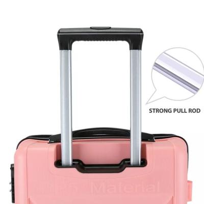 Cina Polyester Lining Hard Shell Luggage Set 24''  Trolley Suitcase Tsa Luggage Lock 3 Pcs Pp Carry On in vendita