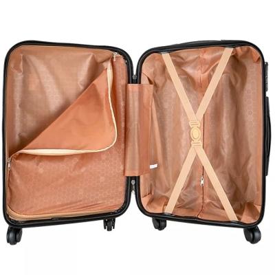 Cina Polyester Lining Hard Shell Luggage Set 24''  Trolley Suitcase Tsa Luggage Lock 3 Pcs Pp Carry On in vendita