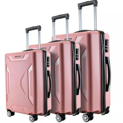 Cina Polyester Lining Hard Shell Luggage Set 24''  Trolley Suitcase Tsa Luggage Lock 3 Pcs Pp Carry On in vendita