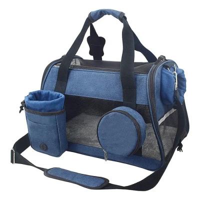 Cina 3 In 1 Pet Carrier Bag Small Cat Dog Travel Carrier Nylon PU Cotton Material in vendita