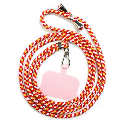 China ODM Universal Phone Lanyard Adjustable Nylon Neck Phone Strap With Patch Metal zu verkaufen