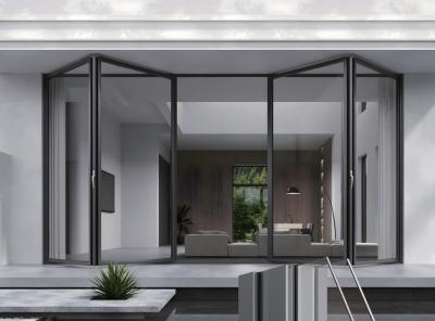 Cina Porta pieghevole in vetro in alluminio porta pieghevole per balcone commerciale in vendita