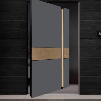 Cina Porta di ingresso a spillo in lega di alluminio personalizzata Porta girevole in vetro pesante in vendita