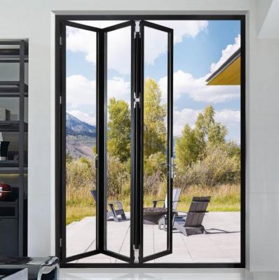 China Waterproof Aluminum Folding Door with High Energy Efficiency and Low Maintenance for sale