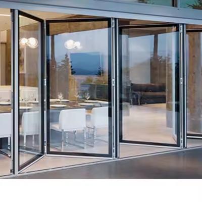 China Porte pieghevoli di alluminio vetro per veranda for sale