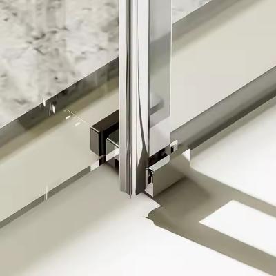 Cina Aluminio porta interno bagno Casement alluminio Partenza doccia con vetro temperato in vendita