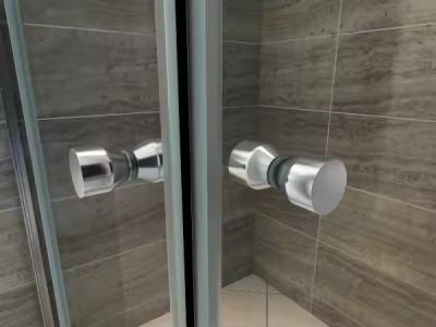 Cina Aluminio porta interno bagno Casement alluminio Partenza doccia con vetro temperato in vendita