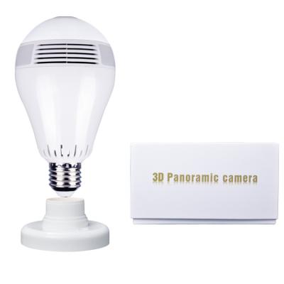 Cina Videocamera di sicurezza senza fili della lampadina di 1080P Wifi panoramico 360 gradi in vendita