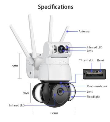 Cina Colore bianco all'aperto della macchina fotografica del materiale PTZ dell'ABS dell'antenna per il monitoraggio del frutteto della diga in vendita