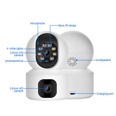 Cina Lente doppia di visione notturna 3.6mm HD della lente della video del bambino macchina fotografica dell'interno del monitor in vendita