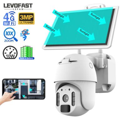 Cina Fotocamera CCTV esterna a doppio obiettivo Wifi 8W 360 gradi Low Power PTZ Camera solare in vendita
