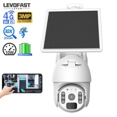 Cina Fotocamera CCTV esterna a doppio obiettivo Wifi 8W 360 gradi Low Power PTZ Camera solare in vendita