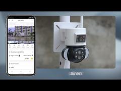 Multiple Lens 2K PTZ Camera Outdoor With AI Motion Detection