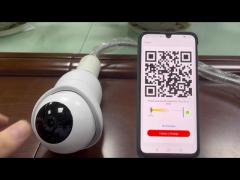E27 Light Bulb 1080p Fisheye Camera Wireless Wifi For Home Security