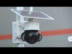 Dome Surveillance 4G Solar Camera Grey White Black Color With Built In Battery Power