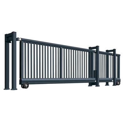 China Heavy Duty Modern Aluminum Sliding Door Design Customized Sliding Door Telescopic Gates Electric Auto Sectional Fencing Gate for sale
