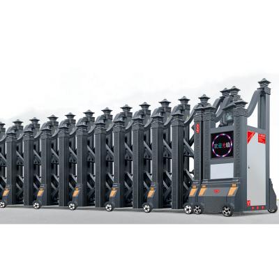 China Automatic Folding Security Barrier Gate Door Retractable Driveway Gate Retractable Industrial Safety Gate for sale