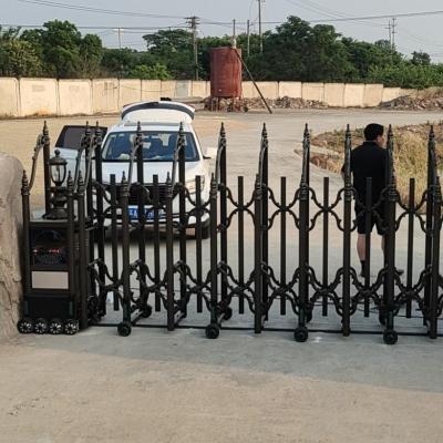 China Industrial Auto-Expandable Security Entrance Door Automatic Sliding Folding Metal Gate for Apartment Entry Gym-Automated for sale