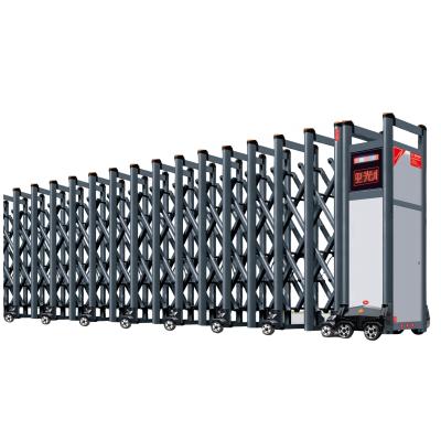China Electric Sliding Main Gate Design Home India Gate School Company Aluminum Alloy Remote Control Automatic Retractable Gate for sale