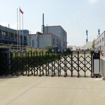 China Automatic Outdoor Folding Fence for Apartment/Hotel Driveway Electric Retractable Door Gates Aluminum Villa School Warehouse for sale