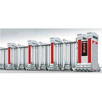 China Factory Outlet Modern Stainless Steel Retractable Automatic Electric Entry Gate Durable Eco Friendly Remote Outdoor Apartment for sale
