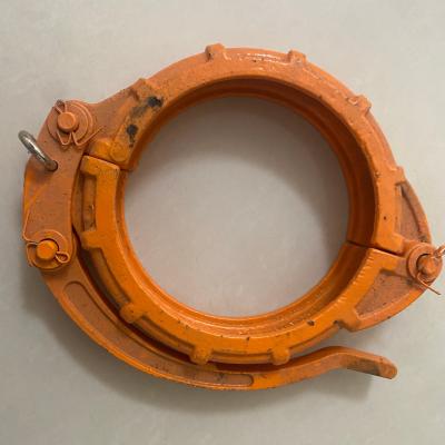 中国 125 150 180 オレンジ色 パイプクランプ Zoomlion コンクリートポンプトラックのスペアパーツ OEM/ODMサポート 販売のため
