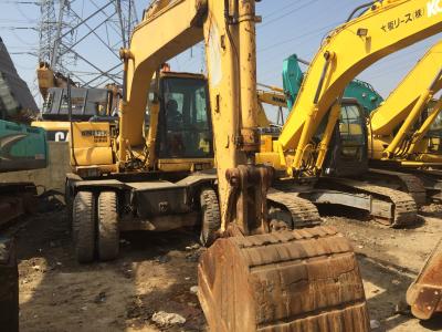 China 15 Ton Komatsu Wheel Excavator Used Earth Moving Equipment 15110kg for sale