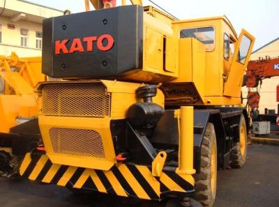 China Used Rough Terrain Crane 4 Booms Kato KR25H 25 Ton Model 6D14T for sale