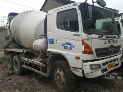 China Hino 8cbm Used Concrete Mixer Truck / Cement Mixing Truck Made Year 2004 for sale