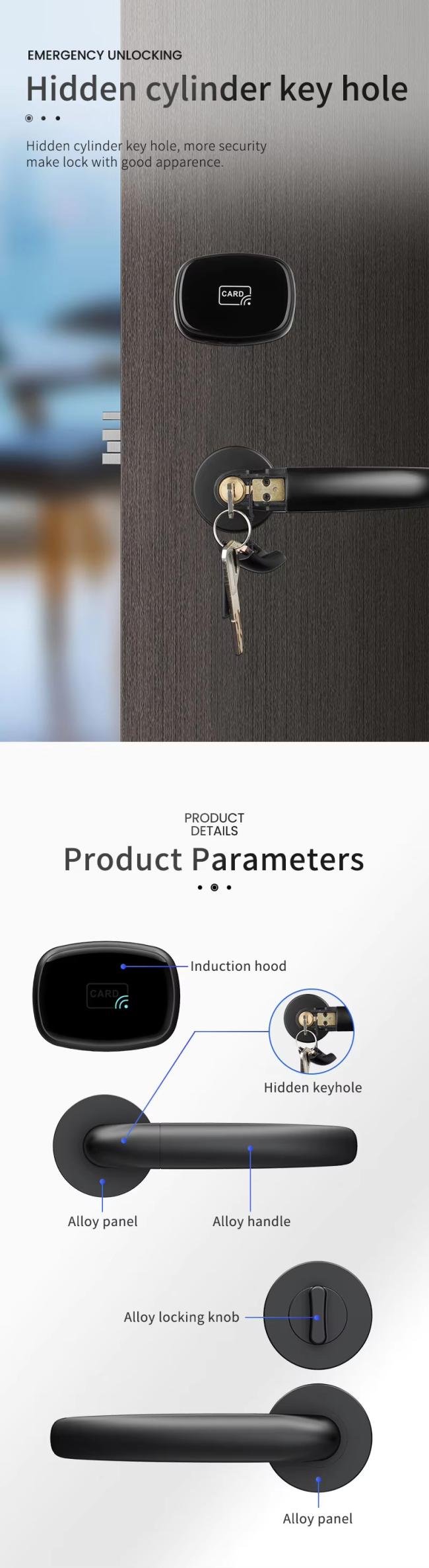 M102-MF RFID door lock installed on hotel door