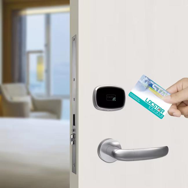 RFID key card being used with the door lock