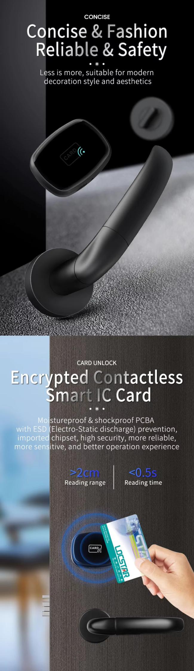 Hotel door with M102-MF RFID lock system