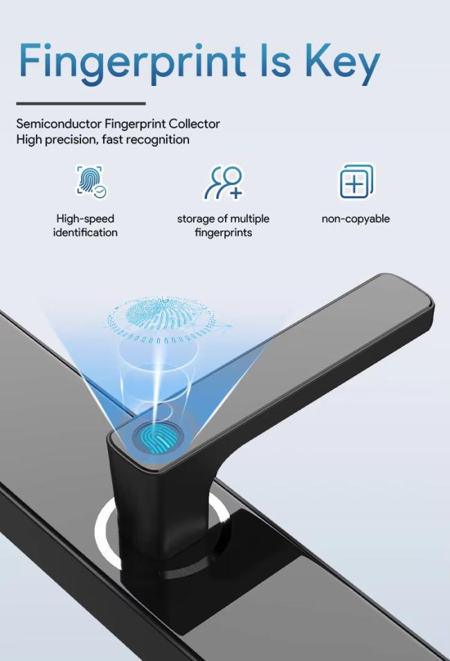 Fingerprint door lock installation example
