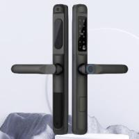 Quality Waterproof Keyless Entry Aluminum Door Lock with Tuya APP Fingerprint Key for sale