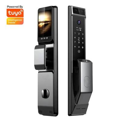 China Digital Inteligente Tuya Smart Home Wifi Smart Lock With Camera and Biometrics for sale