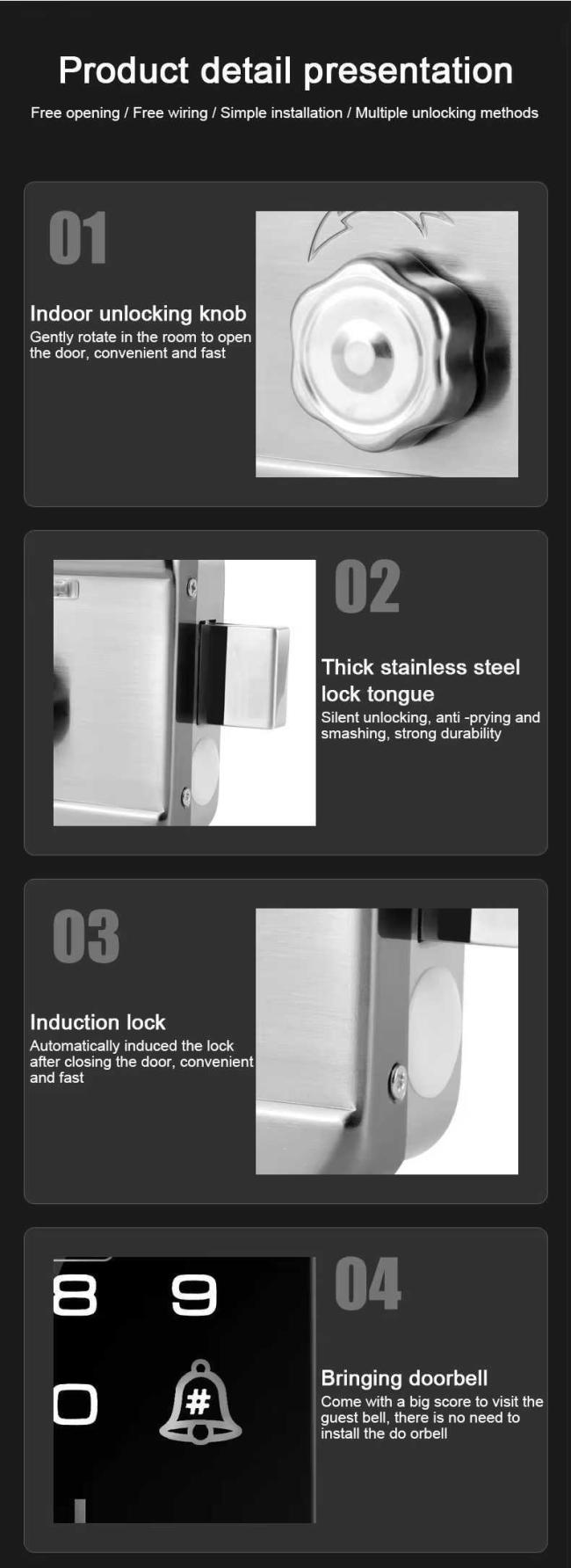 Tuya Smart Glass Door Lock product image