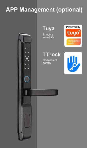 Quality Thermal Break Aluminium Door Lock with Intelligent Fingerprint Unlocking for sale