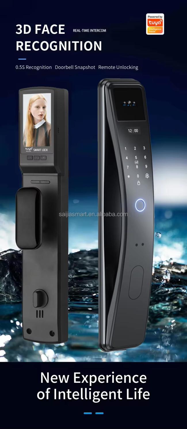 Smart door lock installation example