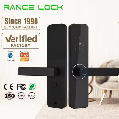 China Tlock Tuya Wifi Enabled Door Lock 38mm - 55mm Fingerprint Digital Door Lock for sale