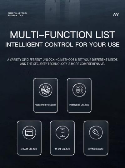 Quality Electronic Fingerprint Sliding Door Lock A9 Keyless Handle for 30-75MM Door for sale