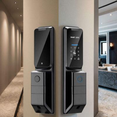 China Aluminum Alloy Tuya Smart Digital Door Lock T5 With Fingerprint for sale