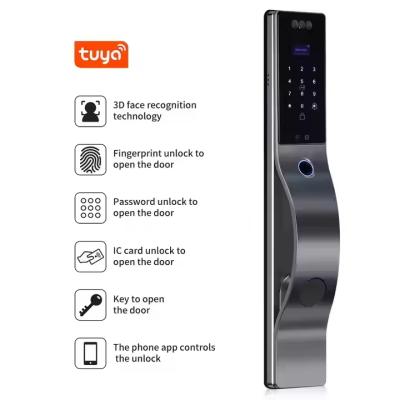 China Tuya Fingerprint Face Recognition Door Lock Smart Electronic Fireproof for sale