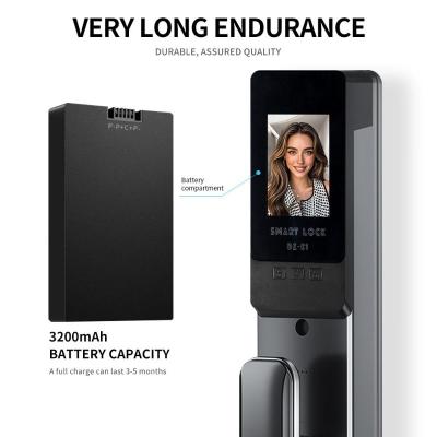 China Tuya Fingerprint Face Recognition Door Lock Smart Electronic Fireproof for sale