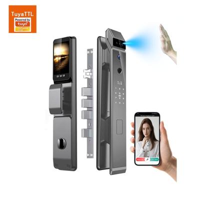 China Smart Lock Fingerprint Fully Automatic 3D Face Push Pull Smart Door Lock for sale
